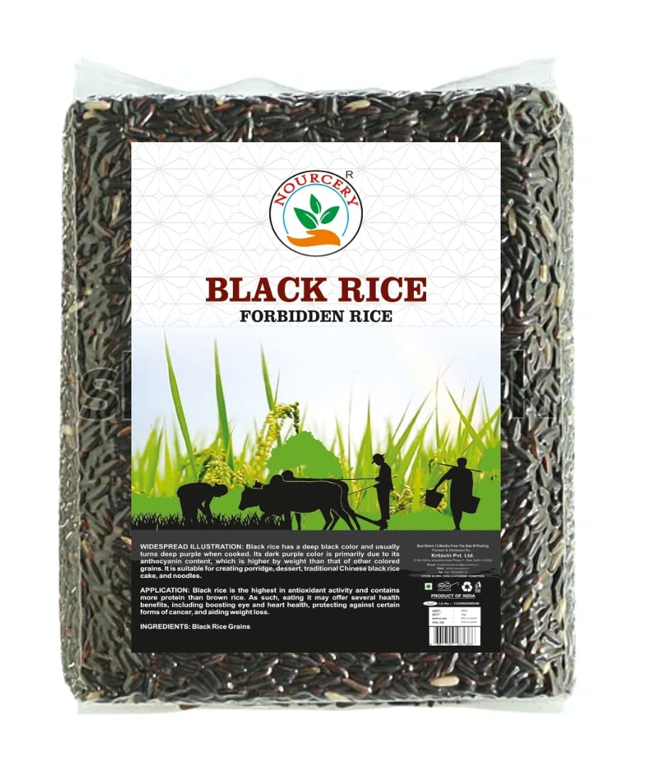 Nourcery Black Rice, 1Kg (Forbidden Rice) : Amazon.in: Grocery ...