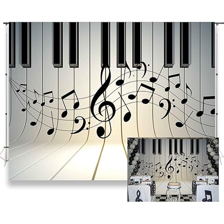 Amazon.com : KUKUSOUL 7x5ft Music Background Musical Notes Backdrops ...
