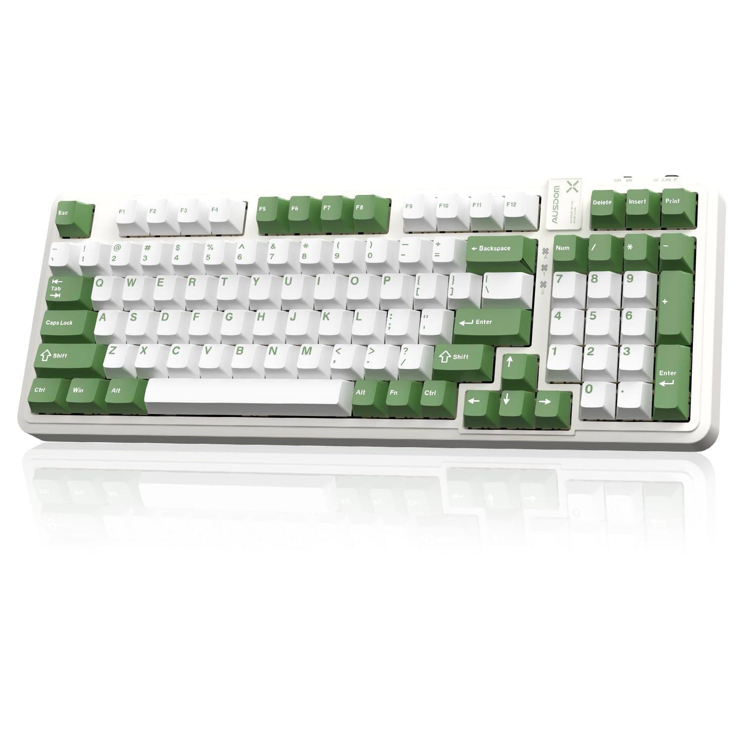 Amazon.com: AUSDOM 98Pro Silent Mechanical Keyboard,Wireless Hot ...