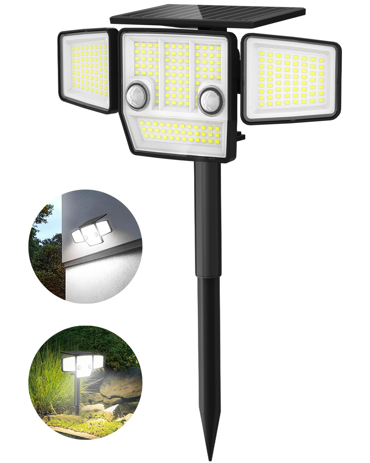 HAARAY Solar Light Outdoor Waterproof Motion Sensor Outdoor Lights with ...