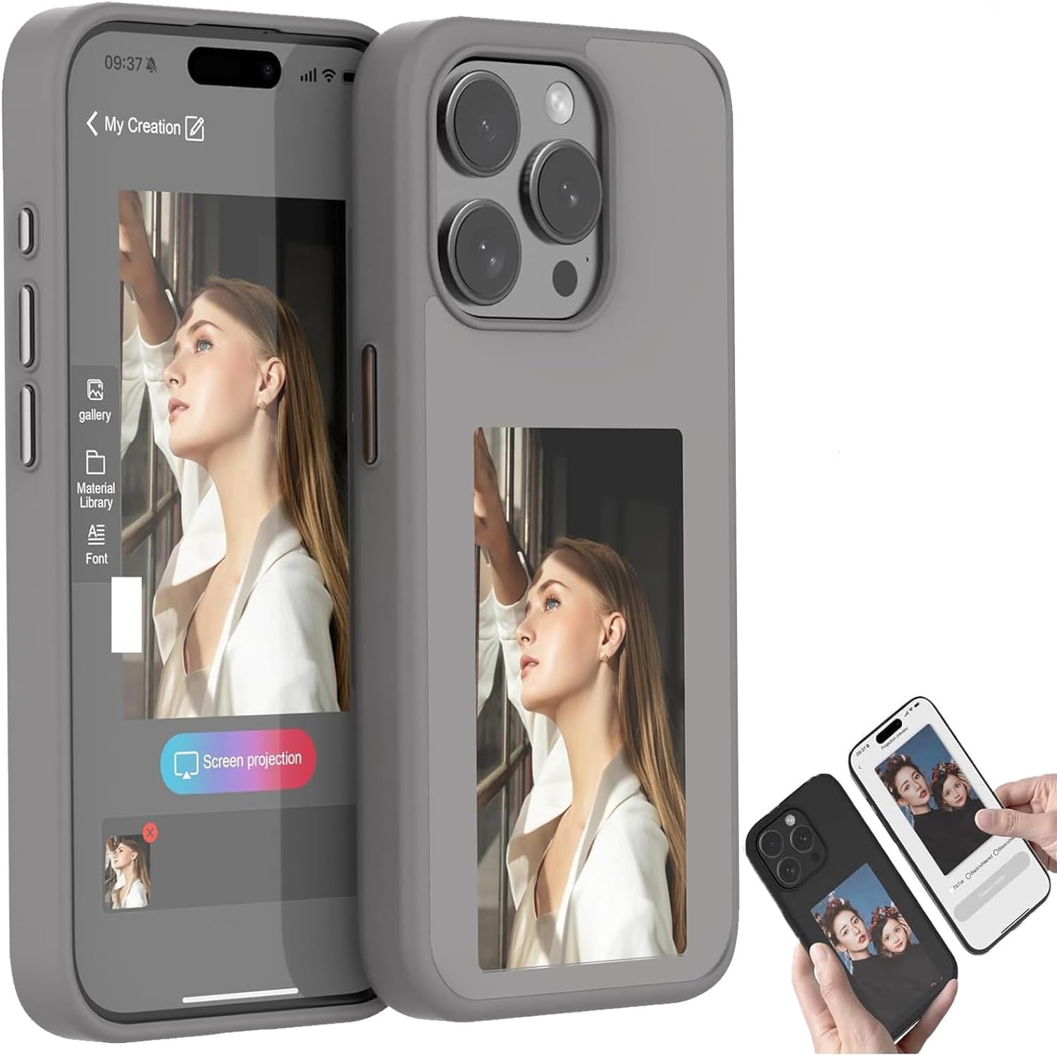 Amazon.co.jp: 2024 New Smart NFC E-Ink Phone Case Classic Color,Smart ...
