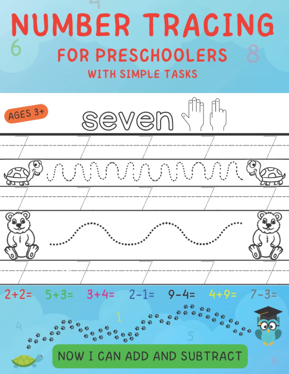 Number Tracing For Preschoolers With Simple Tasks Ages 3+ Seven Now I ...