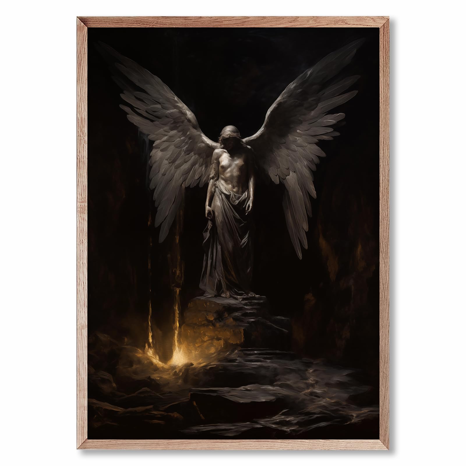 Amazon.com: Abstract Angel Canvas Wall Art Vintage Gothic Print Angel ...