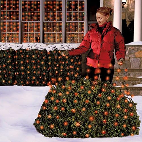 Holiday Pride Red Net Lights for Christmas - 150 Count Bulbs With Green ...