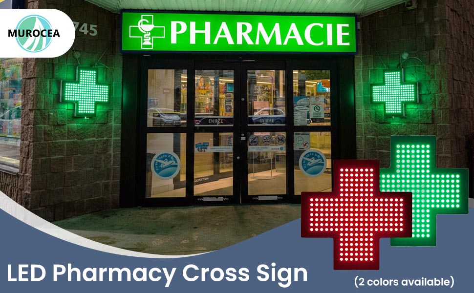 Watch LED Pharmacy Cross Sign on Amazon Live