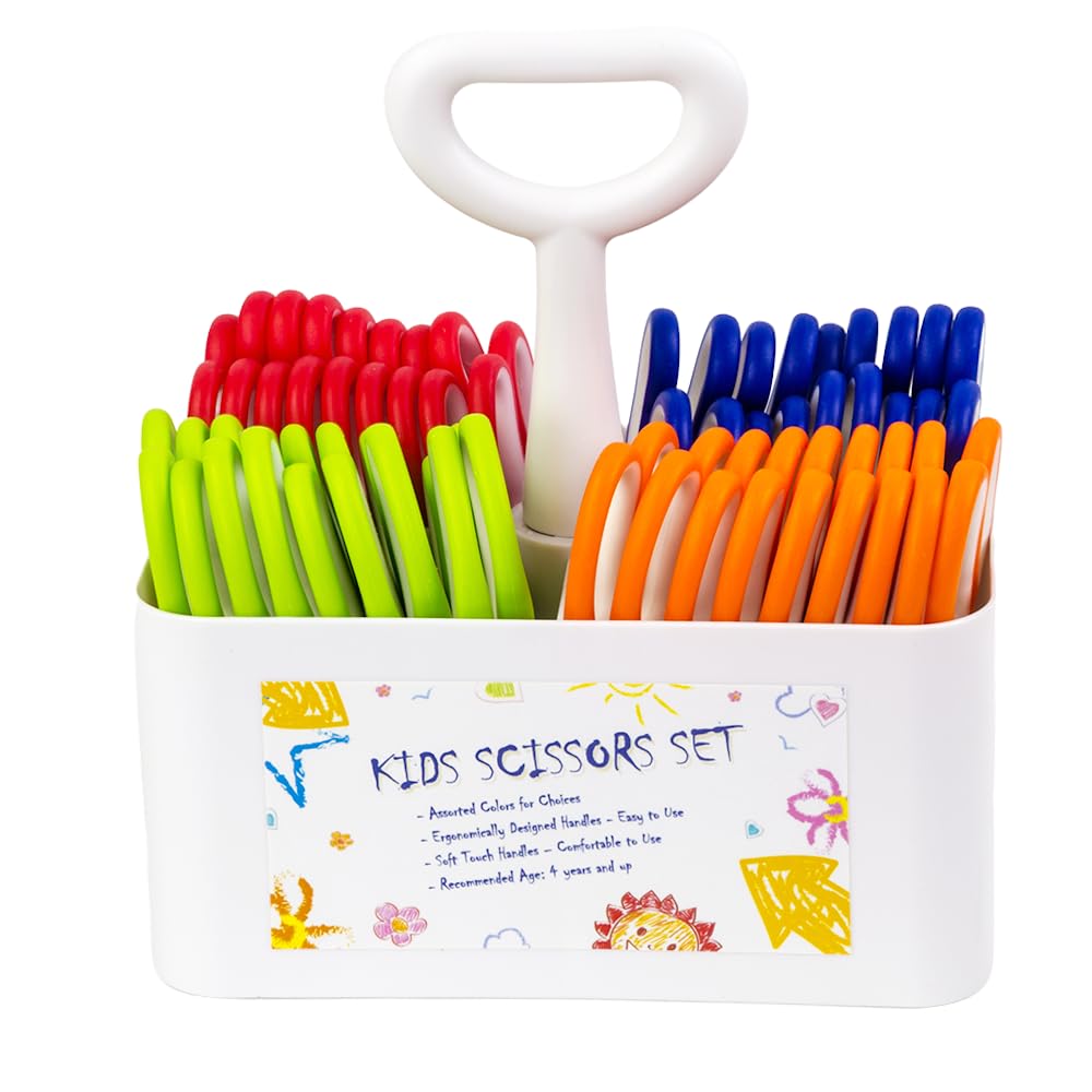 Amazon.com: Astrowinter Kids Scissors Set with Classpack Art Caddy ...