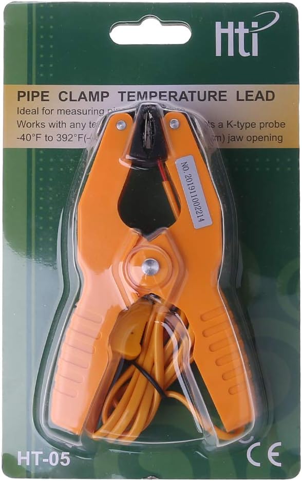 Type K Probe Thermocouple Temperature Clamp Lead Sensor Pipe Clamp ...