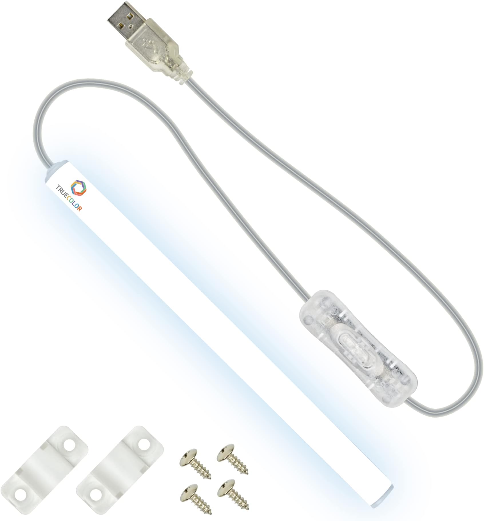 TrueColor USB-Powered LED Light Bar with Frosted Cover for Under ...