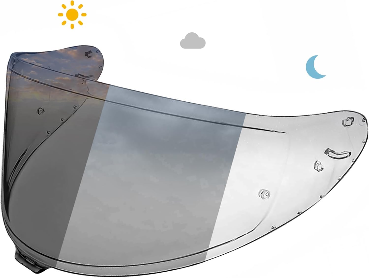 Amazon.com: Coruilong RF-1400 Visor with UV Protection Photochromic CWR ...