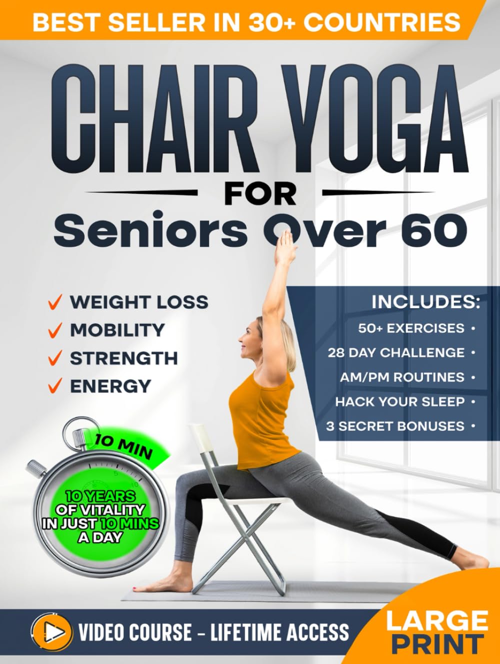 Chair Yoga for Seniors over 60: Complete Guide to Feel 10 Years Younger ...