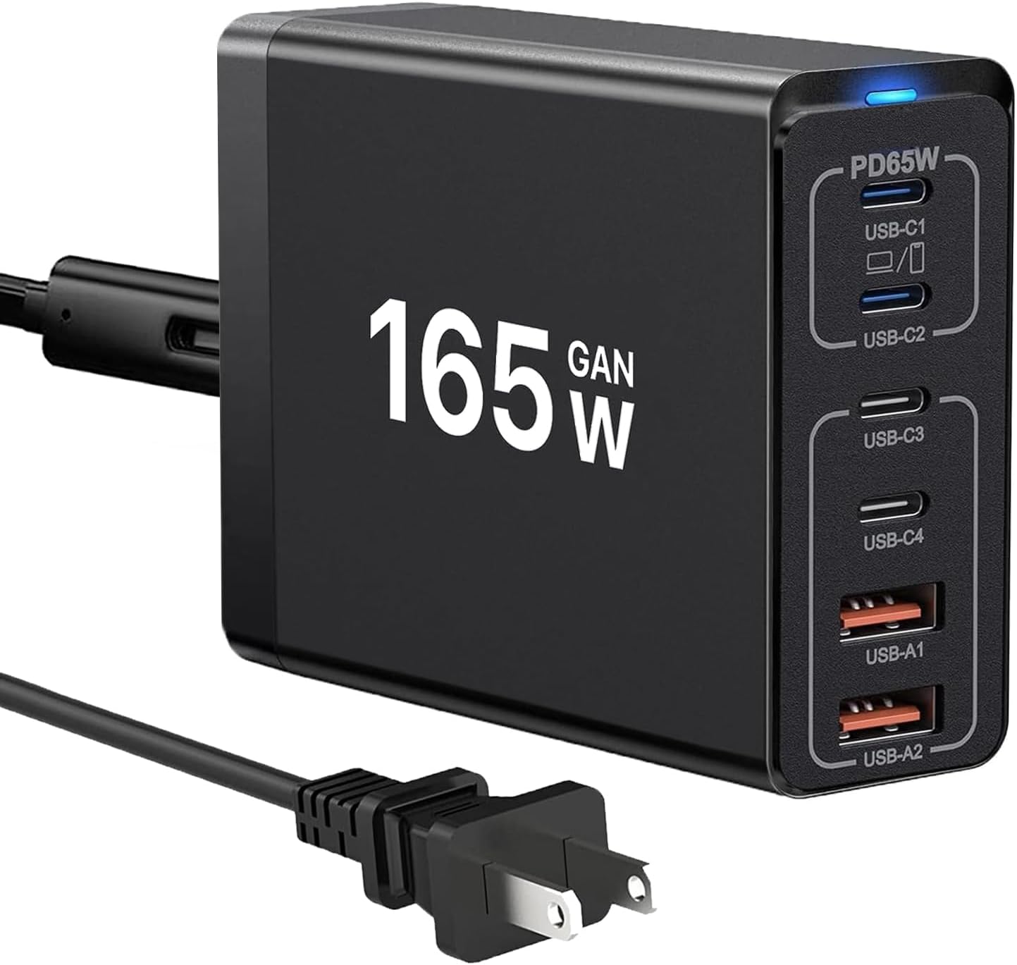 USB C Charger Block 6 Port USB Charger Station 165W Fast Type C ...