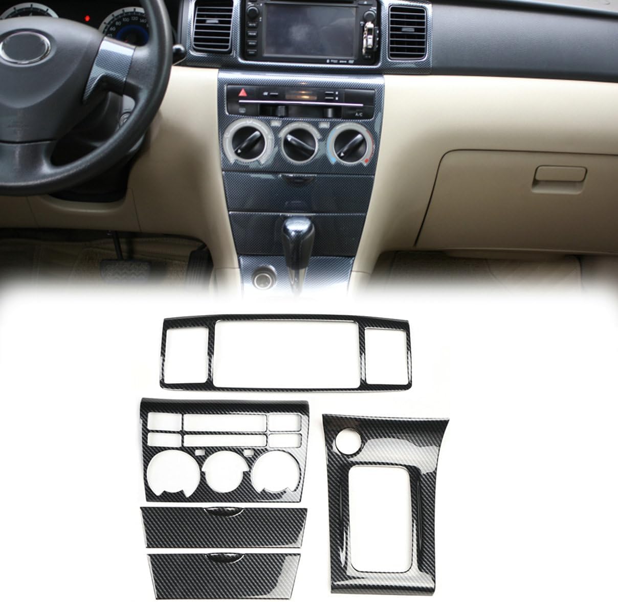 Amazon.com: Car Center Console Gear Shift Box Transmission Panel Cover ...