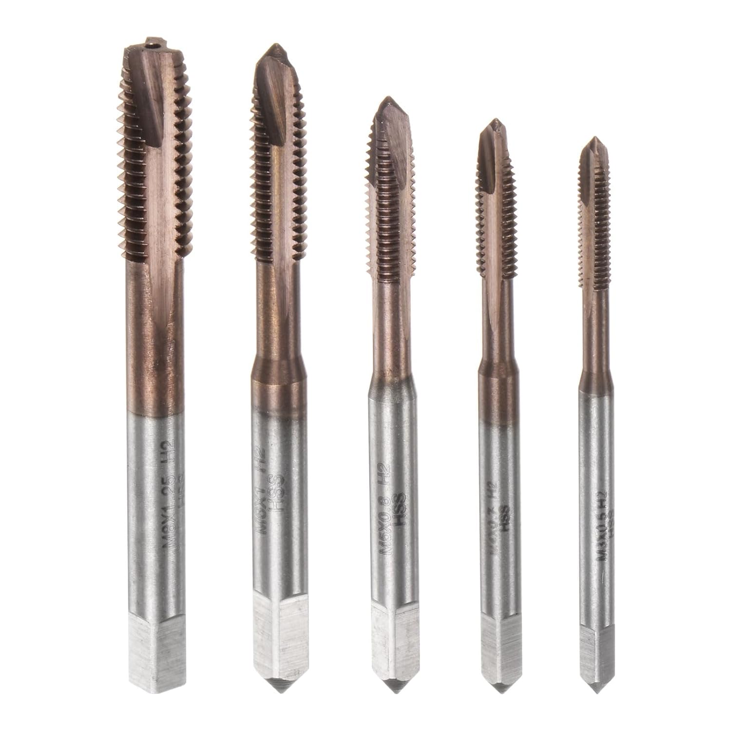 Amazon.com: HARFINGTON 5pcs Metric Spiral Point Taps Set M3 M4 M5 M6 M8 ...