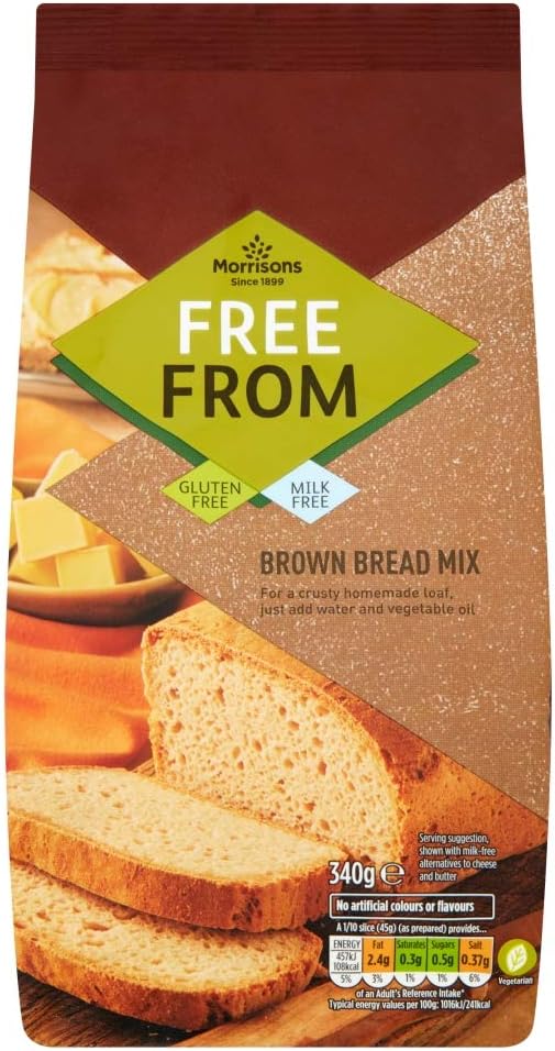 Morrisons Free From Brown Bread Mix, 340g : Amazon.co.uk: Grocery