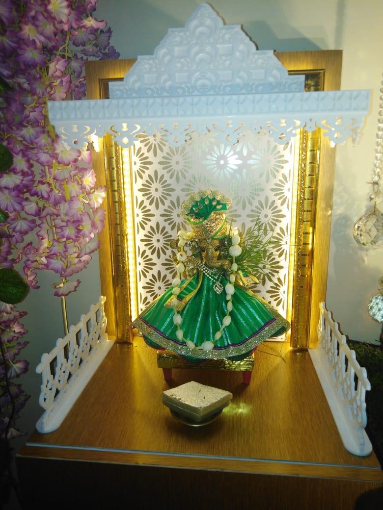 SANGAM AD Wood-plastic Composites (wpc) Pvc Laminated Wooden Temple ...