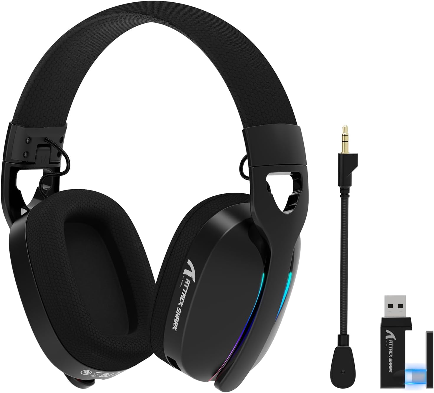 Amazon.com: Yindiao Attack Shark L90 Auriculares inalámbricos RGB ultraligeros para juegos con ...