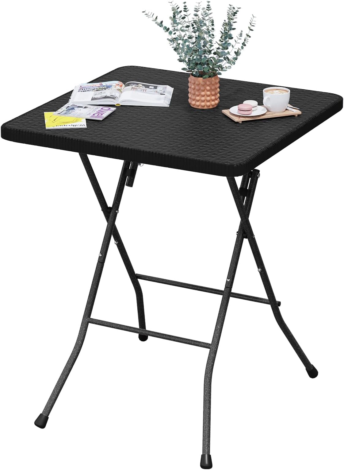 eSituro Tavolo Pieghevole da Balcone, 61x61x73cm, Tavolino da Esterno ...