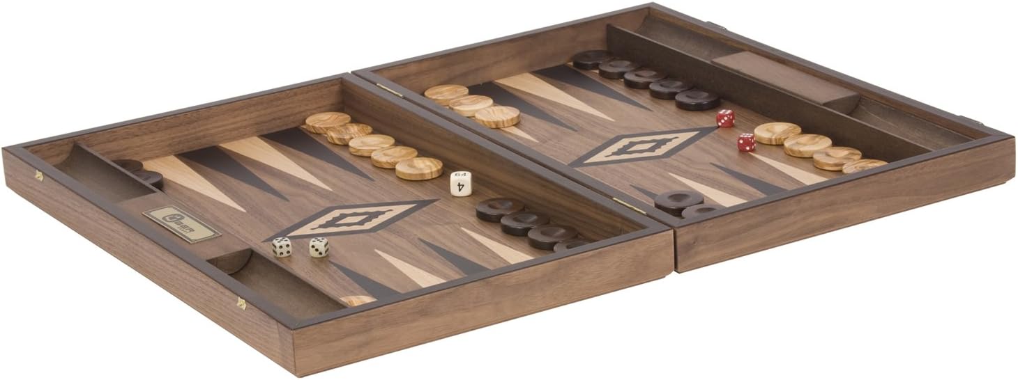 Black Uber Walnut Backgammon Set – Fantastic Quality Foldable Walnut ...
