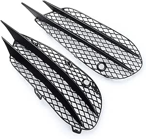 Amazon.com: Anzios Pair Front Lower Hood Bumper Vent Fog Light Grille ...