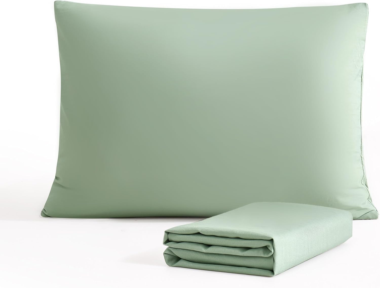 Amazon.com: Arianaut Light Green Pillow Cases Set of 2 Brushed ...
