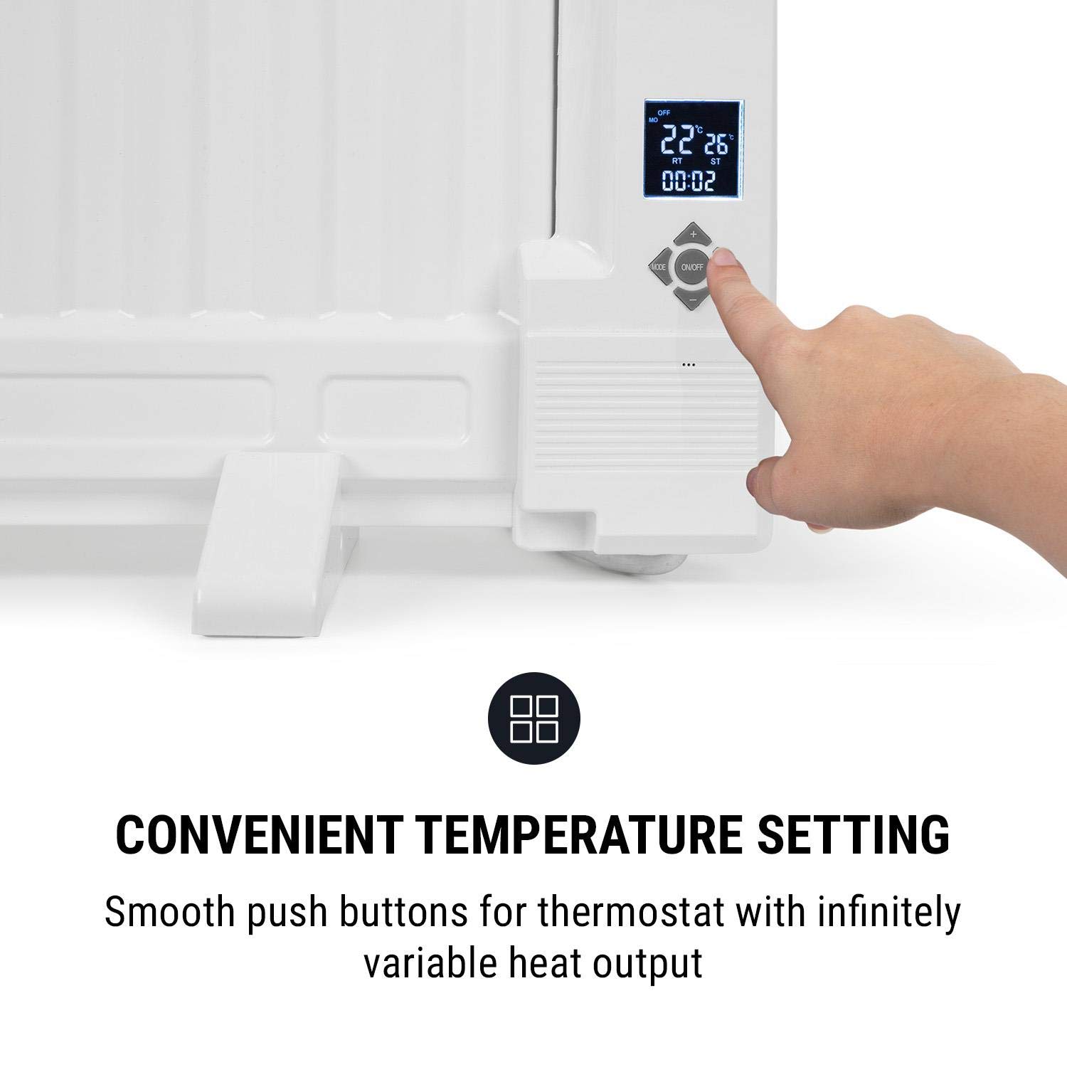 oneConcept Wallander - oil filled radiator, electric oil heater ...