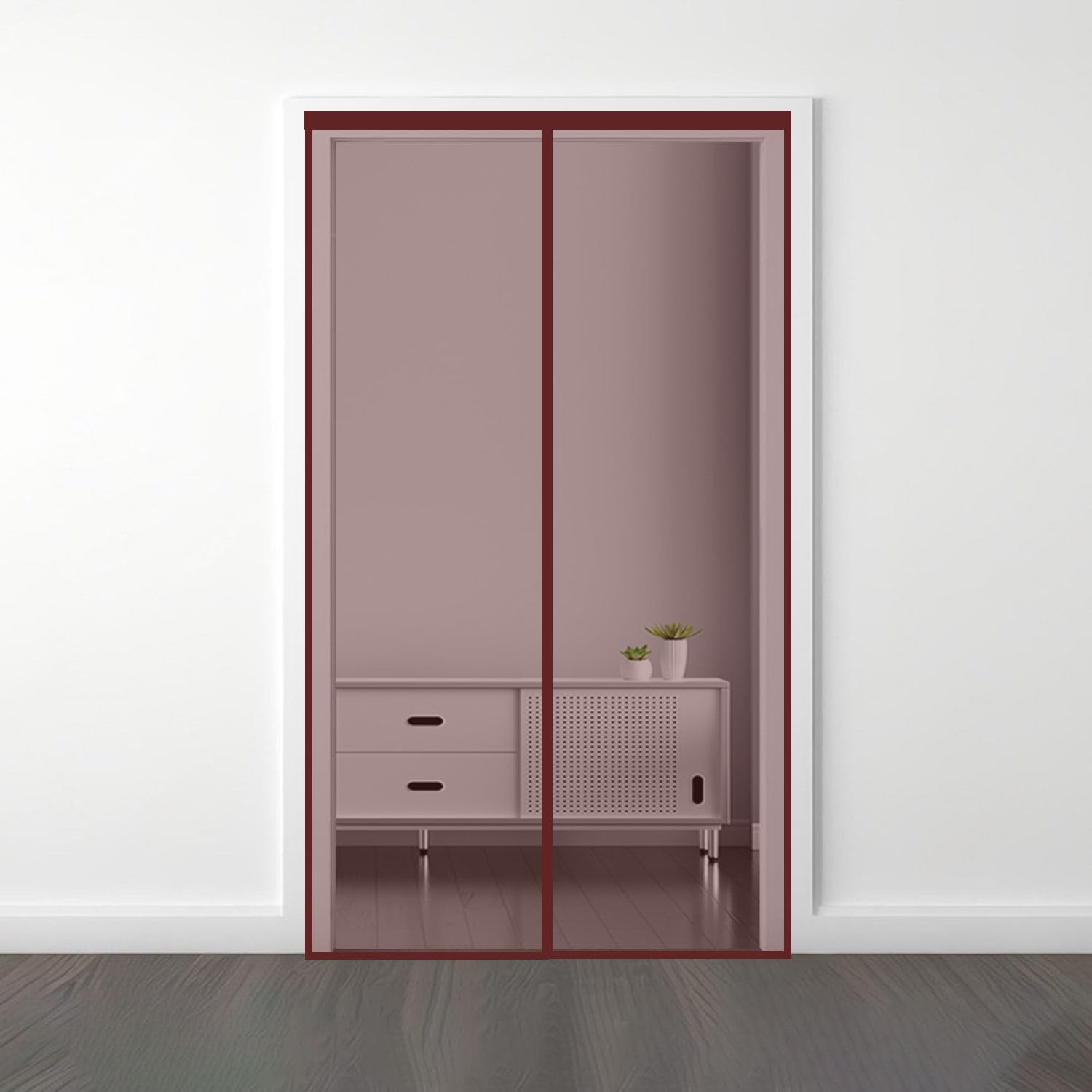 TurtleGrip Polyester Door Mosquito Net with Full Frame Hook&Loop for ...