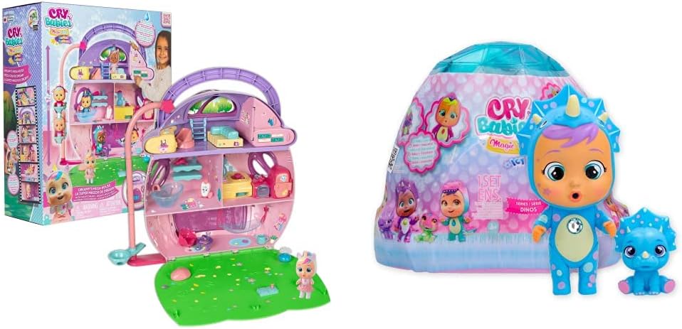 Cry Babies Magic Tears Dreamy's Mega House & Icy World Dinos | Surprise ...