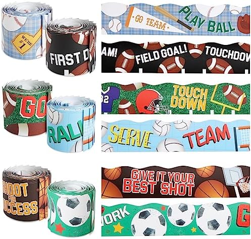 Amazon.com: 67.9Ft Sport Bulletin Board Borders Football Bulletin ...