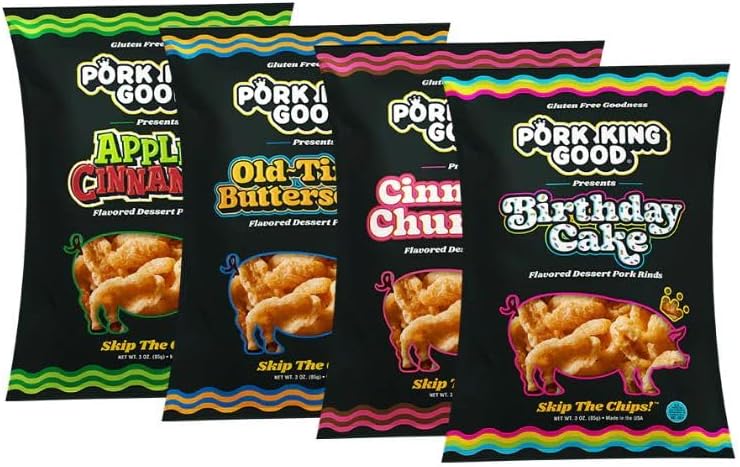 Amazon.com: Pork King Good 4 Bag Variety Pack of Sweet & Salty Dessert ...