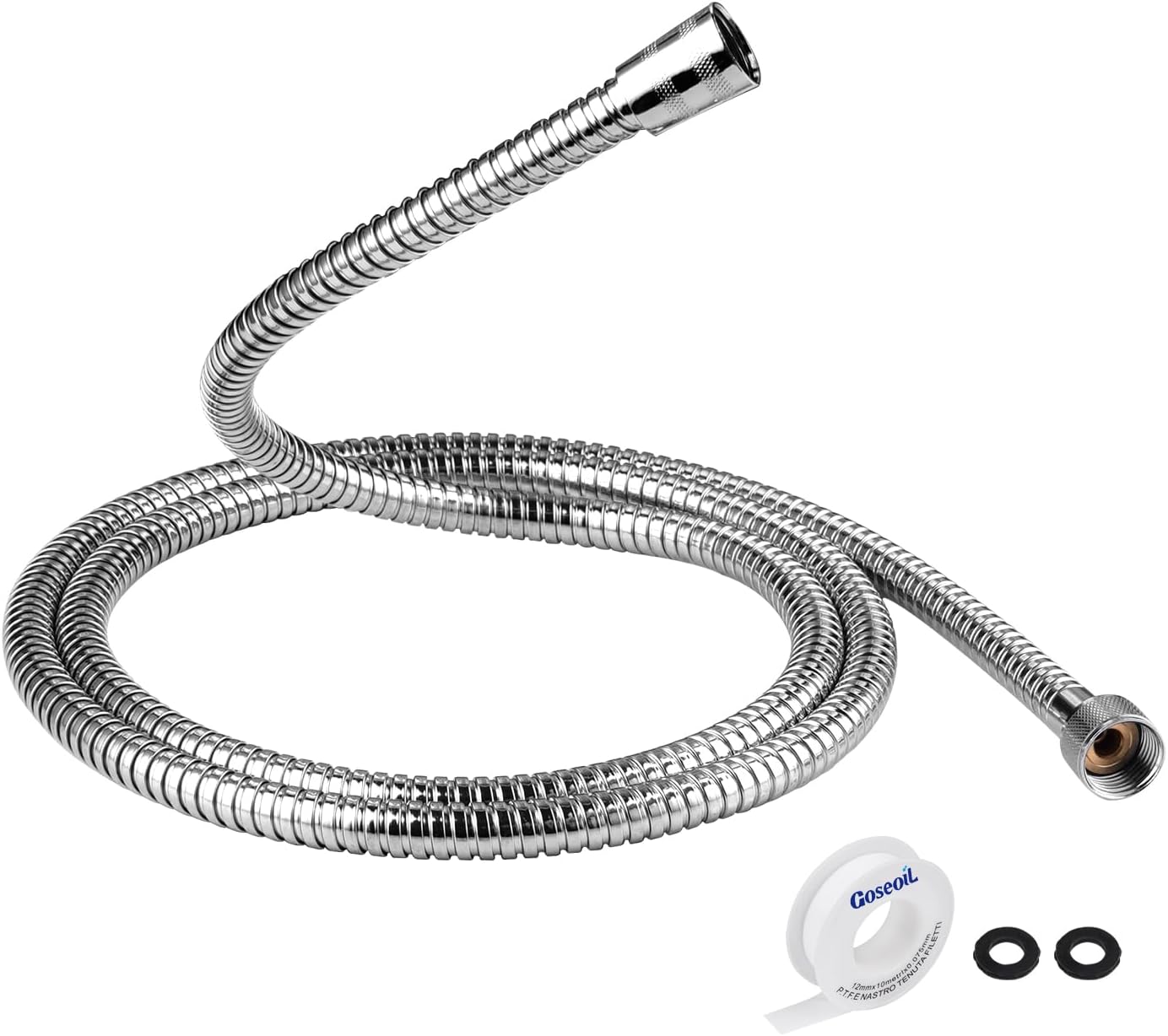 Blissland Shower Hose Extra Long 90 Inches Brushed Chrome Handheld ...