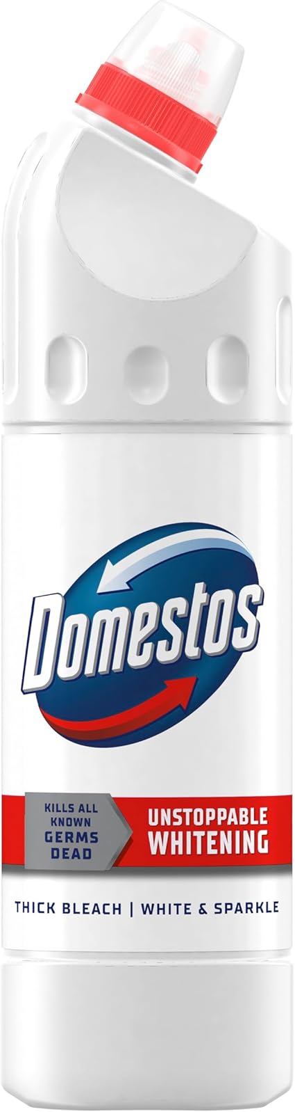 Domestos White & Sparkle Thick Bleach disinfectant that eliminates 99. ...