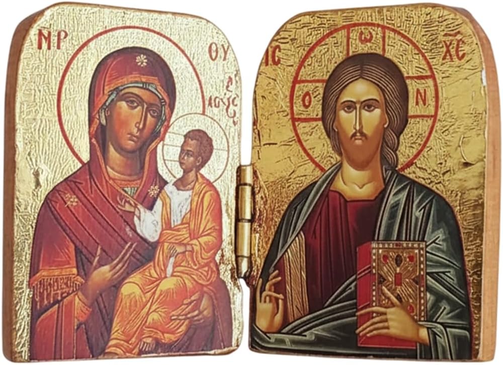 Amazon.com: Hsqqdc Christ The Teacher and Virgin of Kazan Orthodox ...