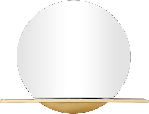 Amazon.com: Deco 79 Metal Room Wall Mirror 1 Shelf Entryway Mirror ...