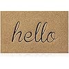 AOAOPQ Hello Door Mat Welcome Mat Outdoor Indoor with Non Slip Rubber ...