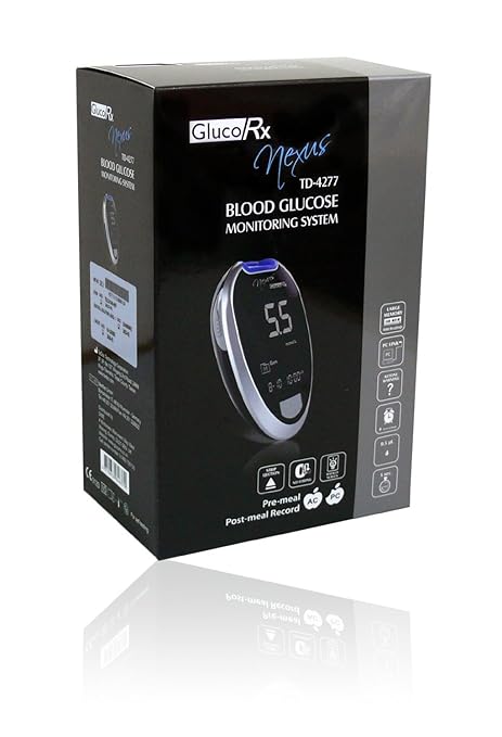 GLUCORX NEXUS TD 4277 BLOOD GLUCOSE MONITORING SYSTEM FULL KIT : Amazon ...