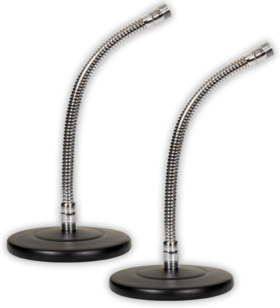 Amazon.com: MS3 Tabletop Microphone Stand Gooseneck for Podcast 2 Pack ...