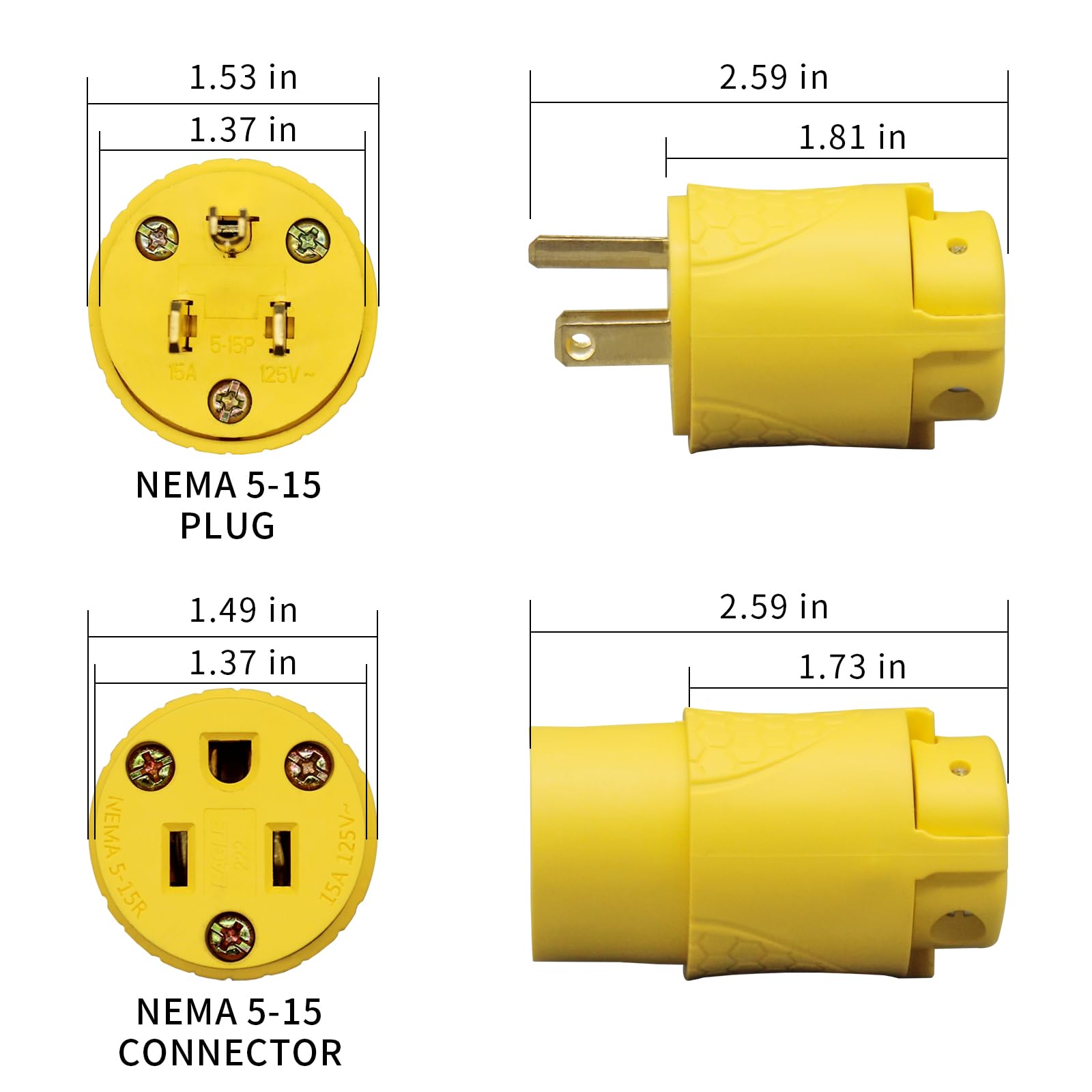 Snapklik.com : Electrical Replacement Plug & Connector Set, Extension ...