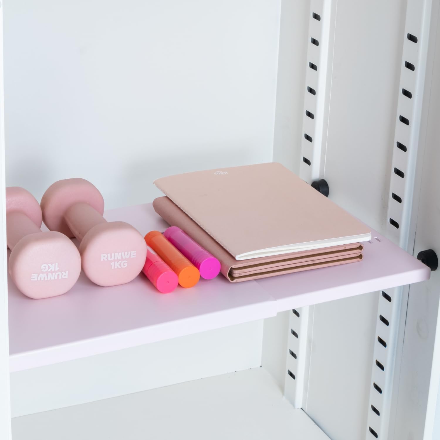 Amazon.com: Pink Adjustable Locker Shelf All Metal| Heavy Duty Powder ...