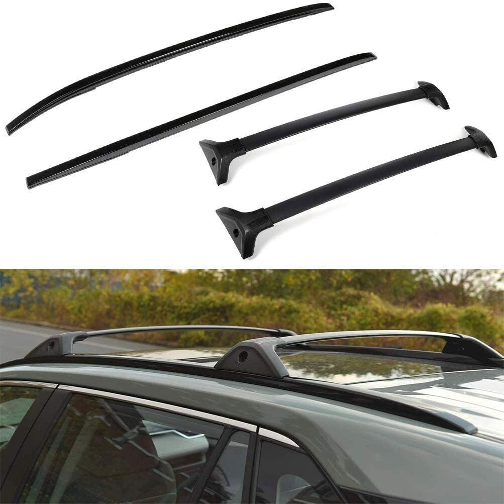 Amazon.com: 4Pcs Fits for Toyota RAV4 RAV 4 2019-2023 Black Roof Rail ...