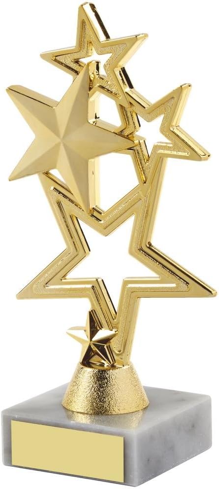 TroShowLtd 160mm Gold Five Star Multisport Trophy,Award,Dance,Sports ...