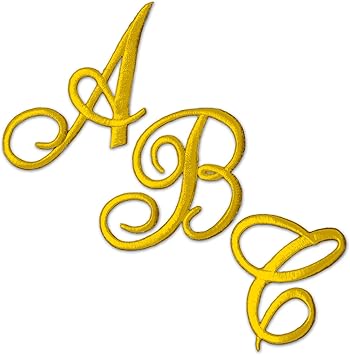 Amazon.com: Laughing Lizards Gold Monogram Letter Patches (26 Pieces ...