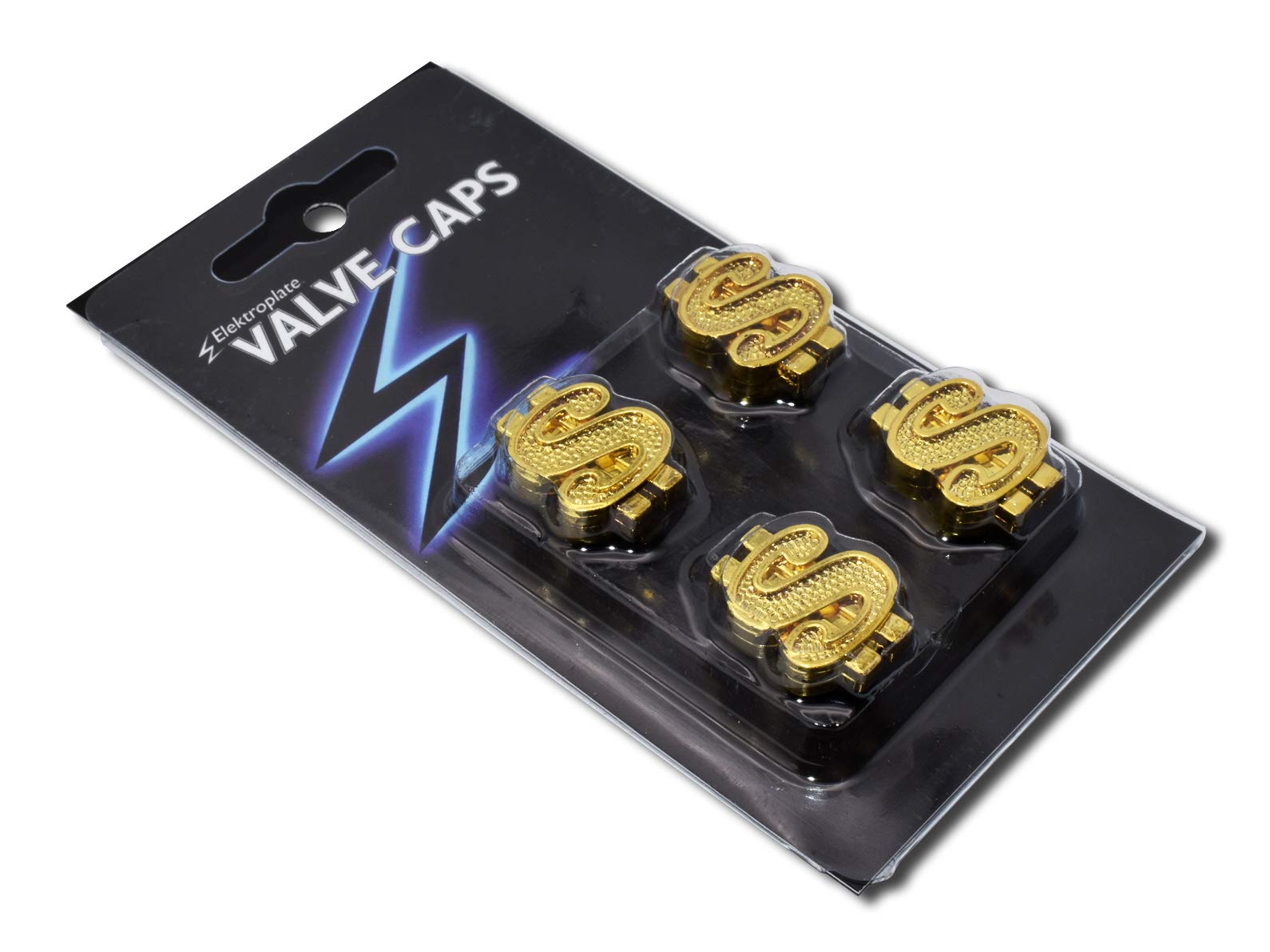 Snapklik.com : Elektroplate Gold Dollar Sign ABS Plastic Tire Valve ...