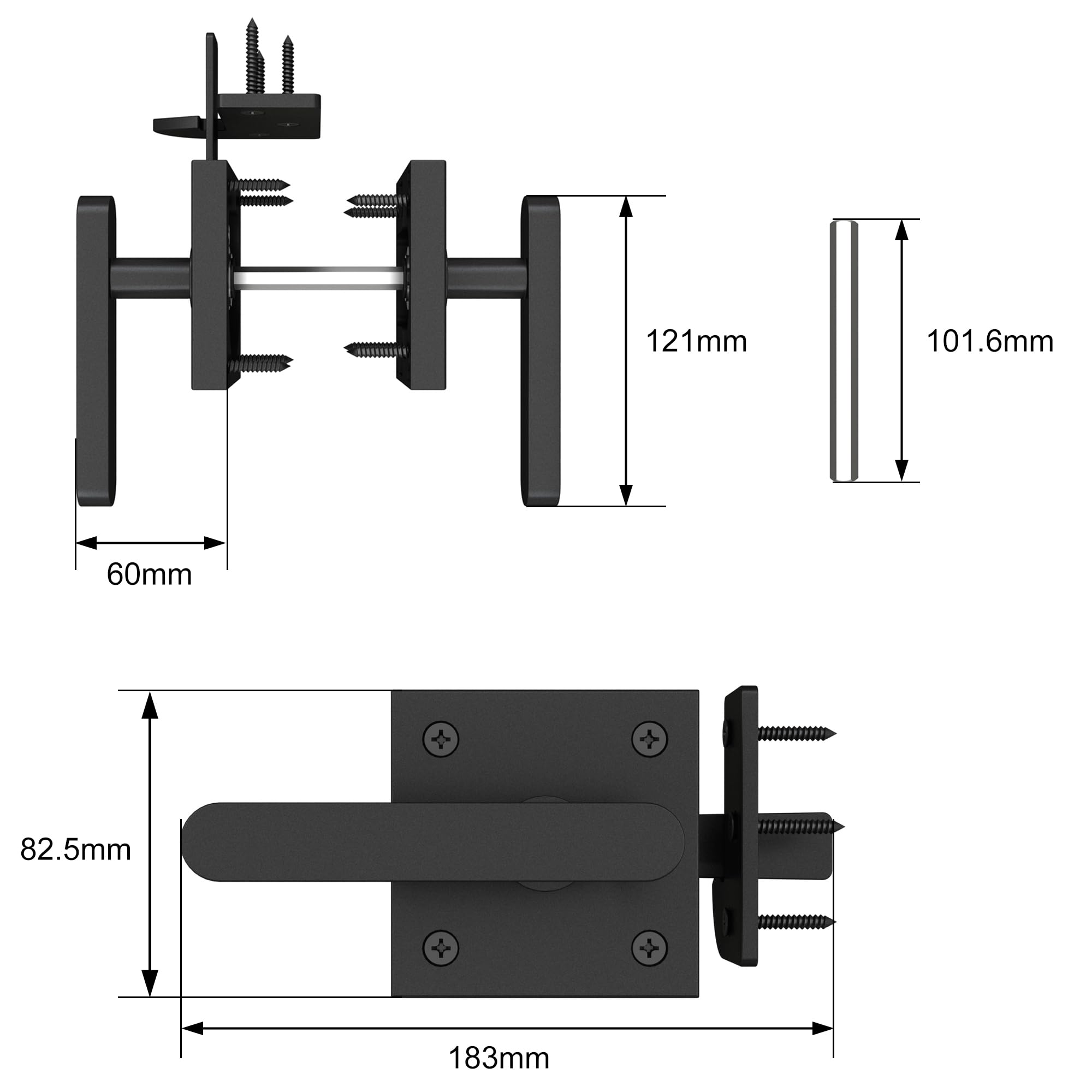 Snapklik.com : JUGREAT Double Side Gate Latch, Heavy Duty Aluminum ...