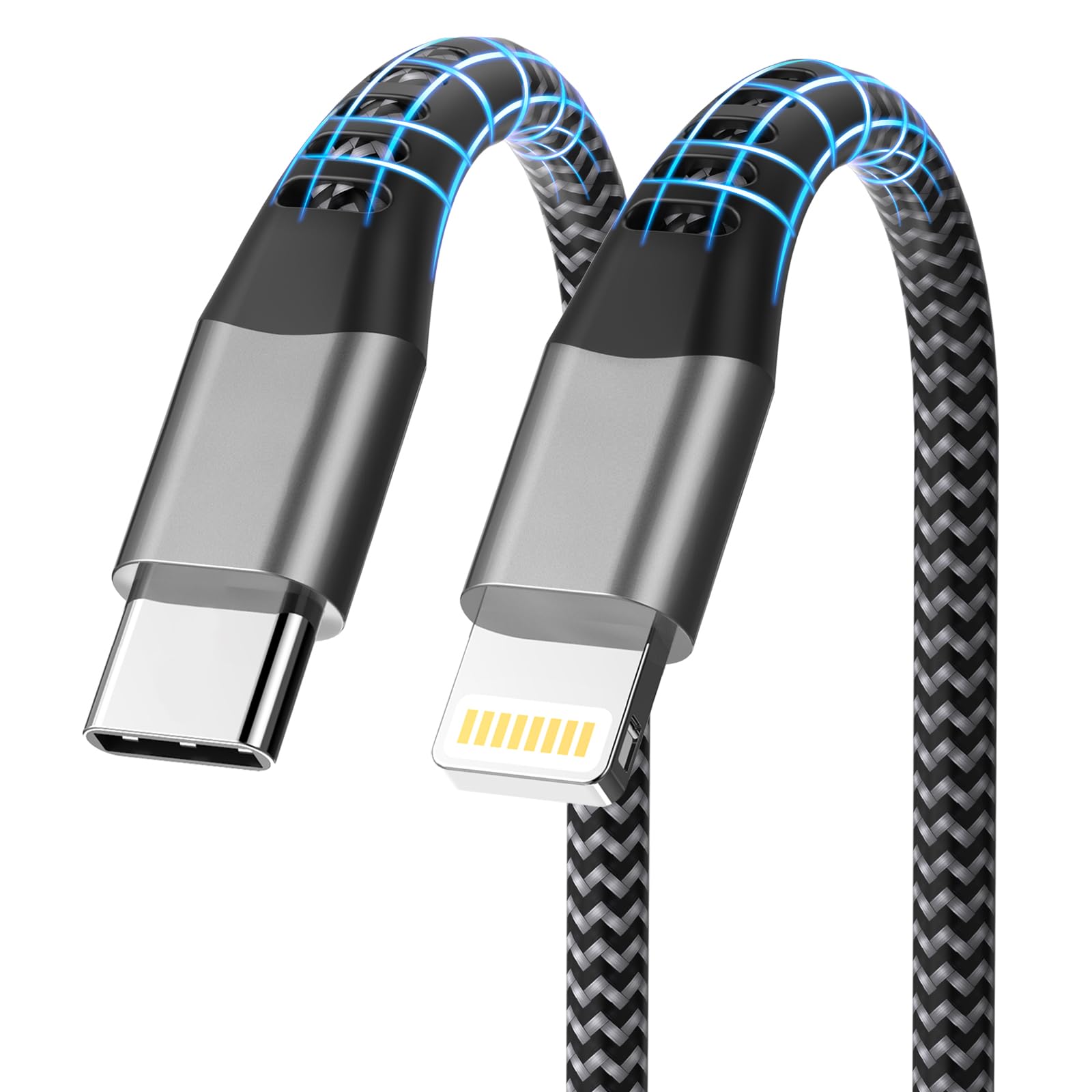 USB C to Lightning Cable 2M [MFi Certified], USB C iPhone Charger Cable ...