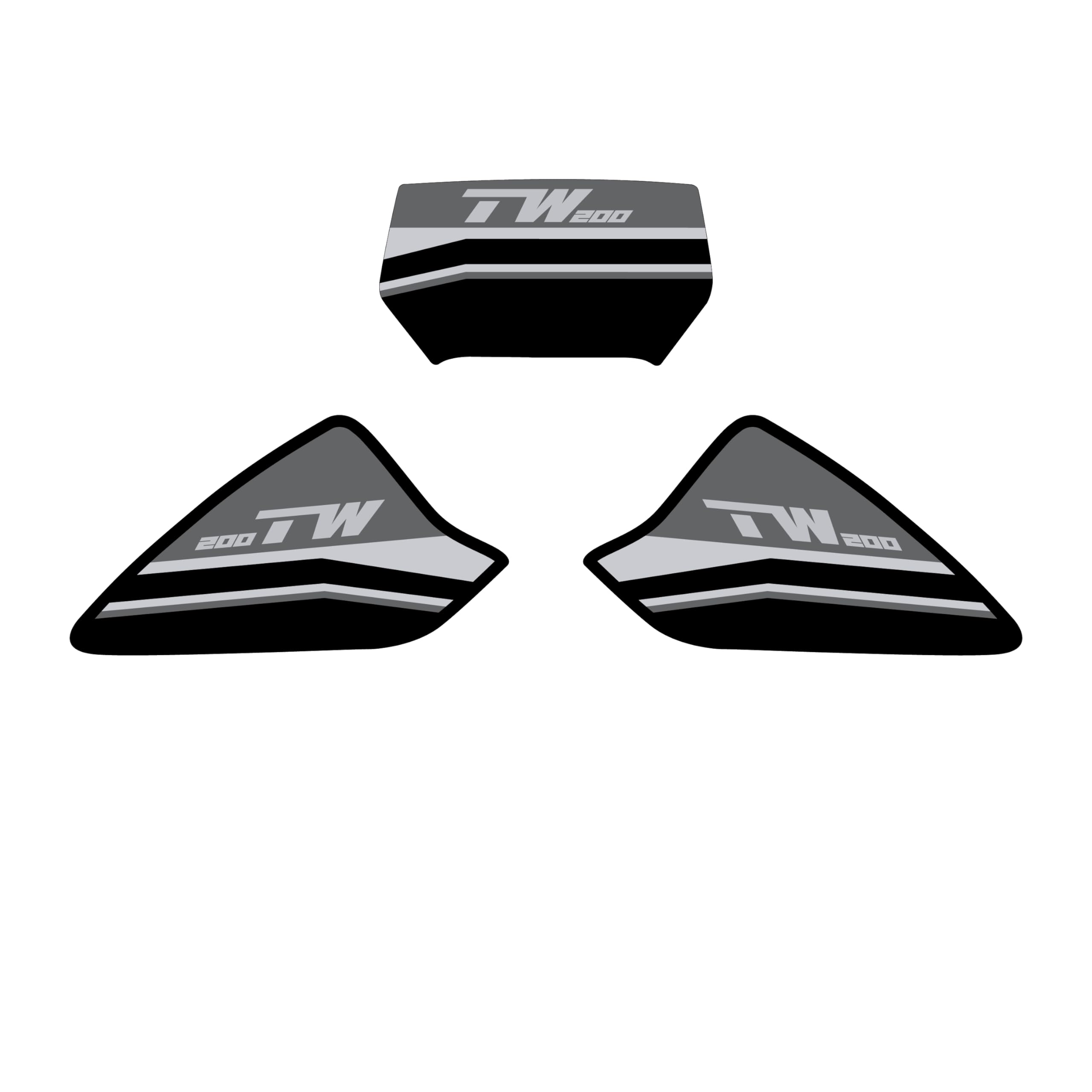 Amazon.com: TW200 Tank and front plate decals 1987-2024 Mod Style Black ...