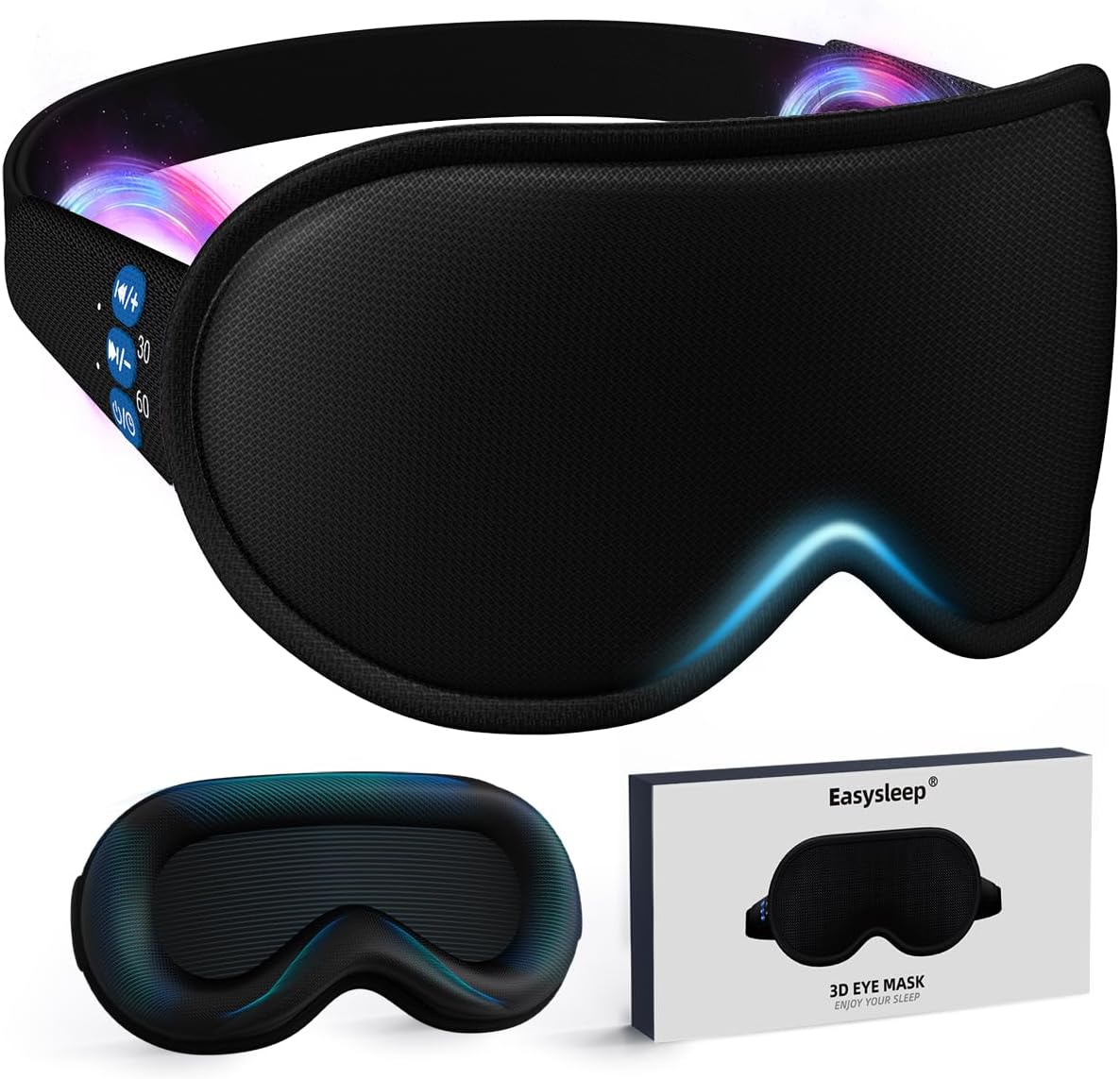 Amazon.com: Easysleep 3D Sleep Mask Sleep Headphones White Noise Sleep ...