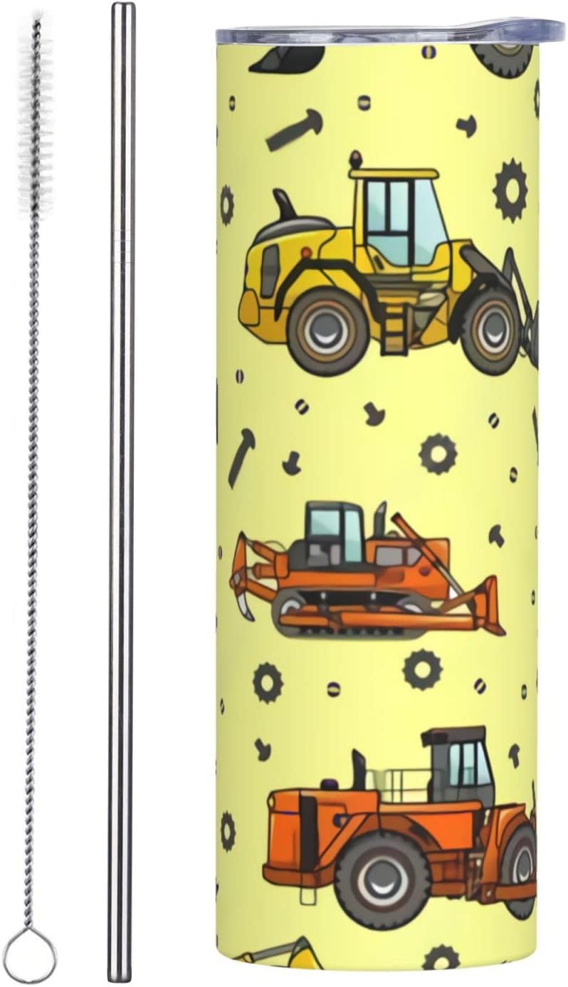 Amazon.com | Funny Caterpillar Truck Tractor Stainless Steel Vacuum ...