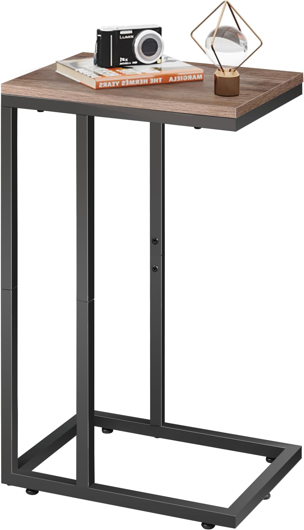 Amazon.com: HOOBRO Bamboo End Table, C Shaped Side Table with Charging ...