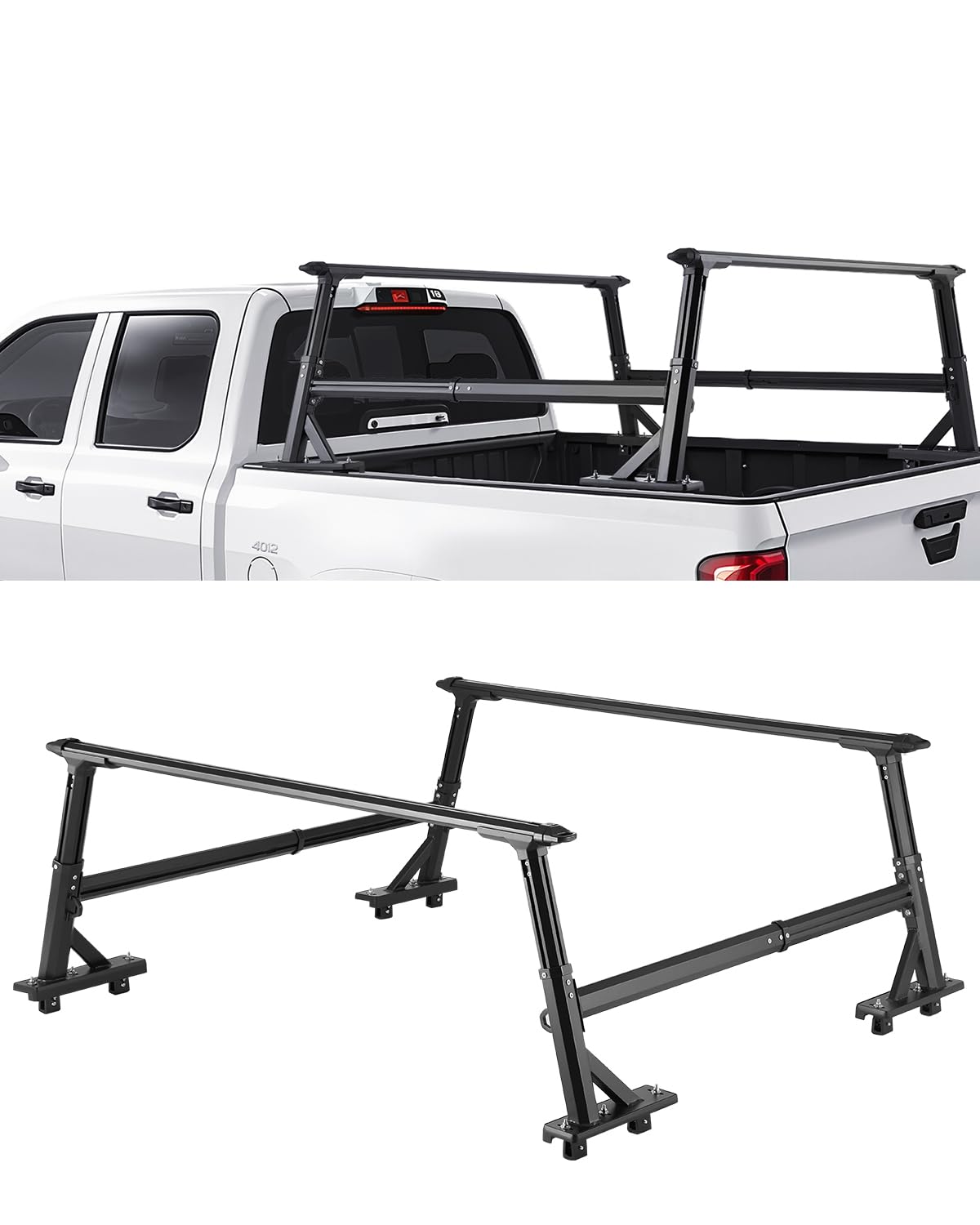 ELEVATE OUTDOOR Steel Adjustable No Drill Ladder Rack For