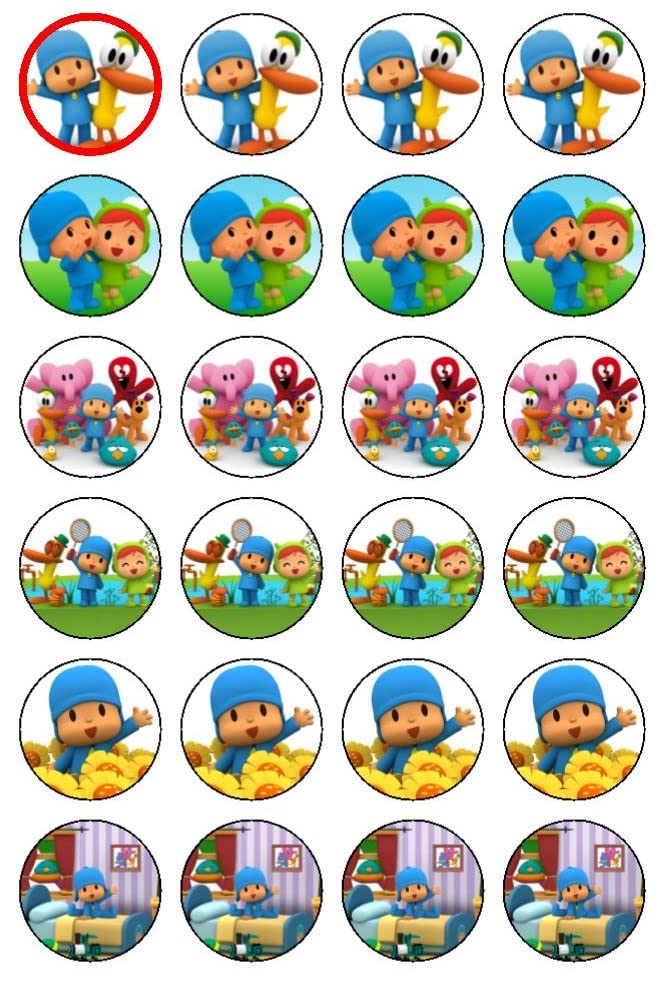 Buy 24 x Pocoyo (#2) Cupcake Cake Toppers Online at desertcartINDIA